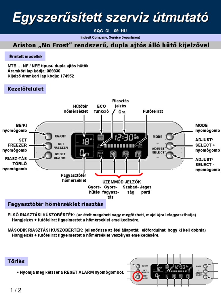 Ariston Service Info PDF | PDF