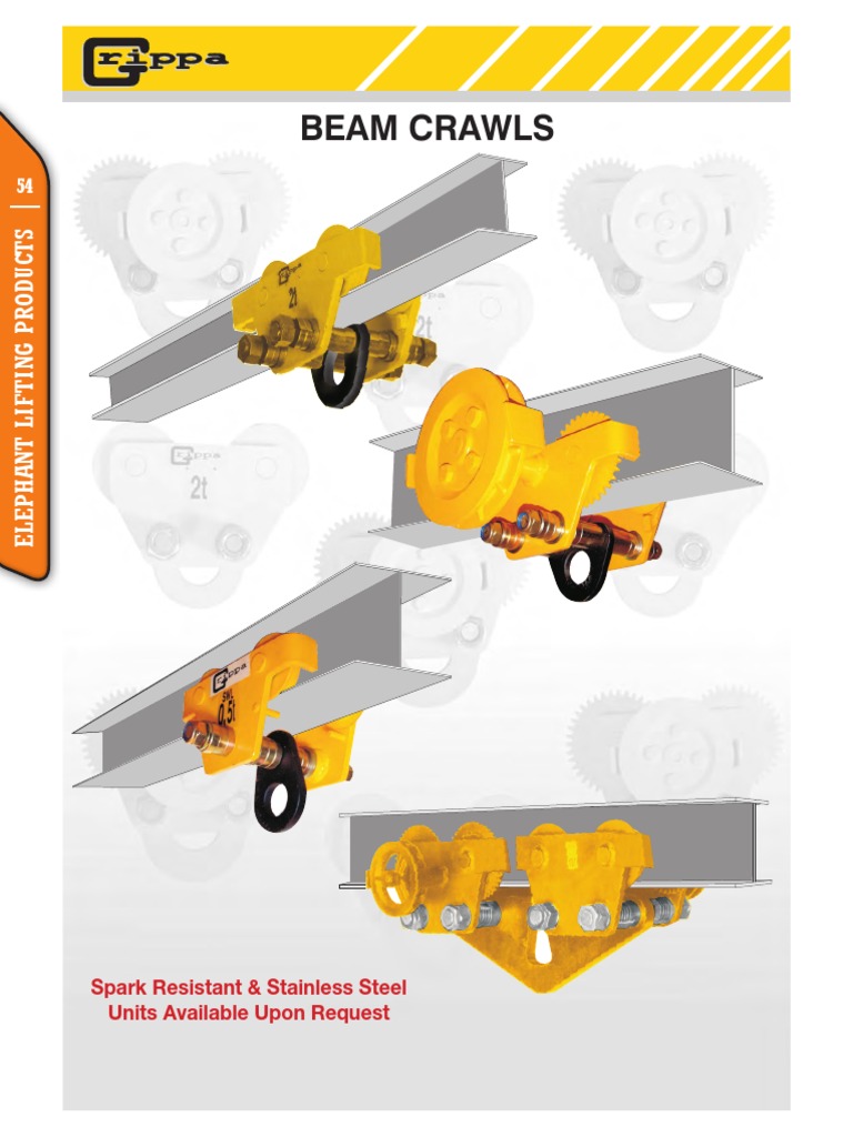 Beam Crawls: Spark Resistant & Stainless Steel Units Available Upon ...