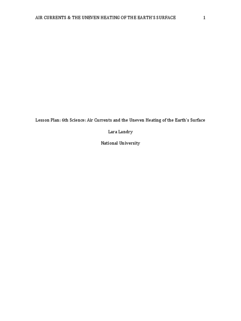 Air Currents and Earth's Uneven Heating | PDF | Reading Comprehension ...