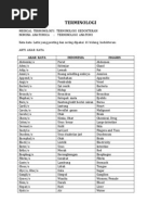 Terminologi Dasar Kedokteran Maba | PDF