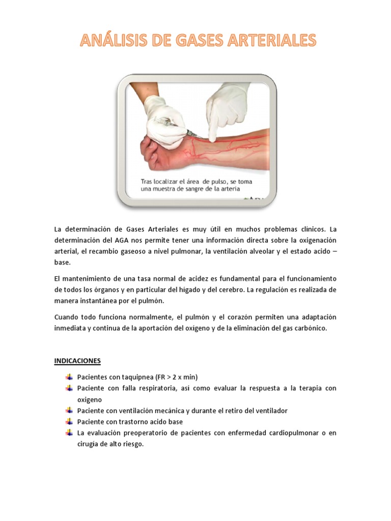 Analisis de Gases Arteriales | PDF | Especialidades Medicas | Medicina ...