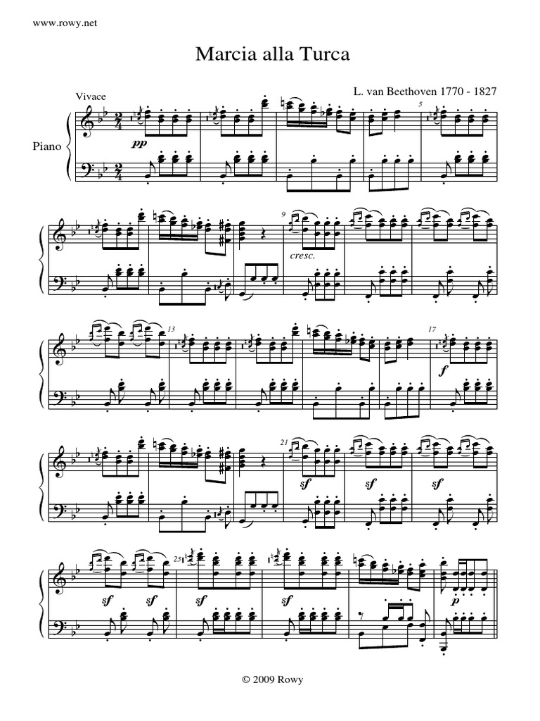 Beethoven Marcia Alla Turca | PDF