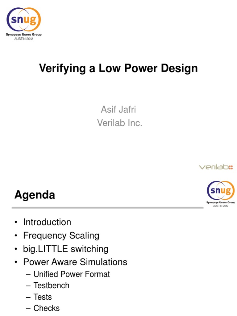 Verifying Low Power Design Techniques Through Power Aware Simulations ...