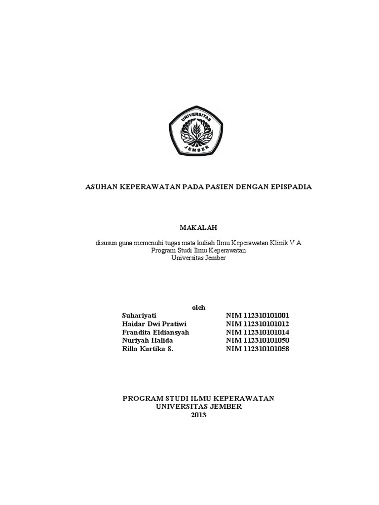 Askep Epispadia | PDF | Kesehatan Holistik | Sains & Matematika
