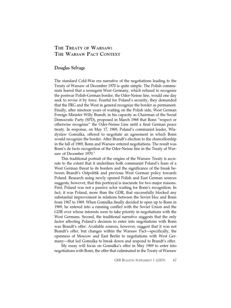 warsaw treaty.PDF | East Germany | Warsaw Pact