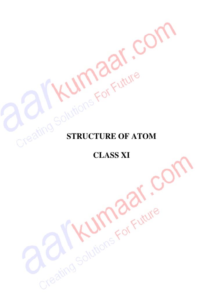 Structure of Atom and Electron Discovery | PDF | Atomic Orbital ...