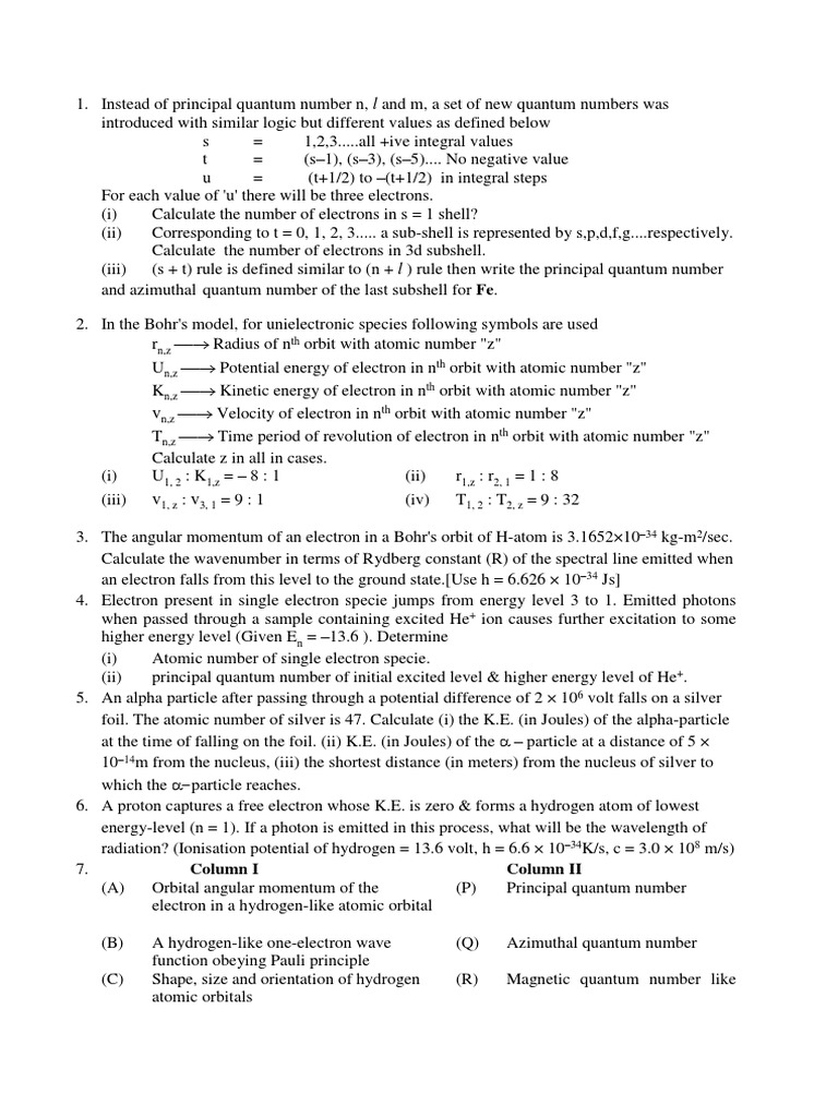 Olympiad | PDF | Energy Level | Atomic Orbital
