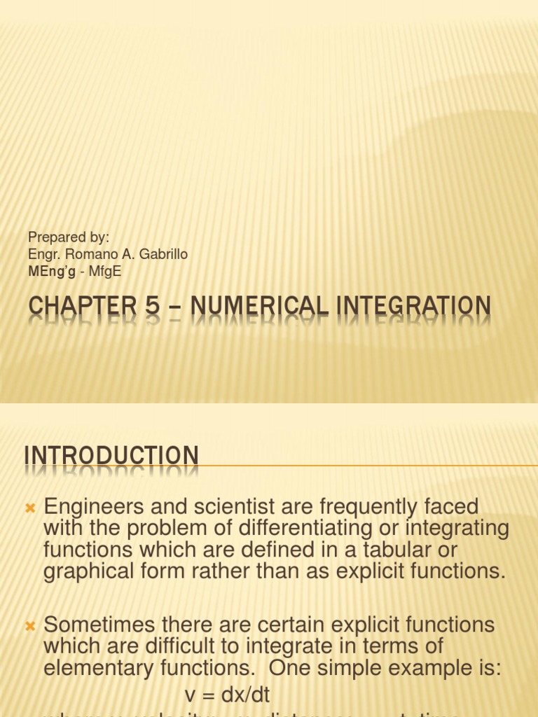 Chapter 5 - Numerical Integration | PDF | Integral | Finite Difference