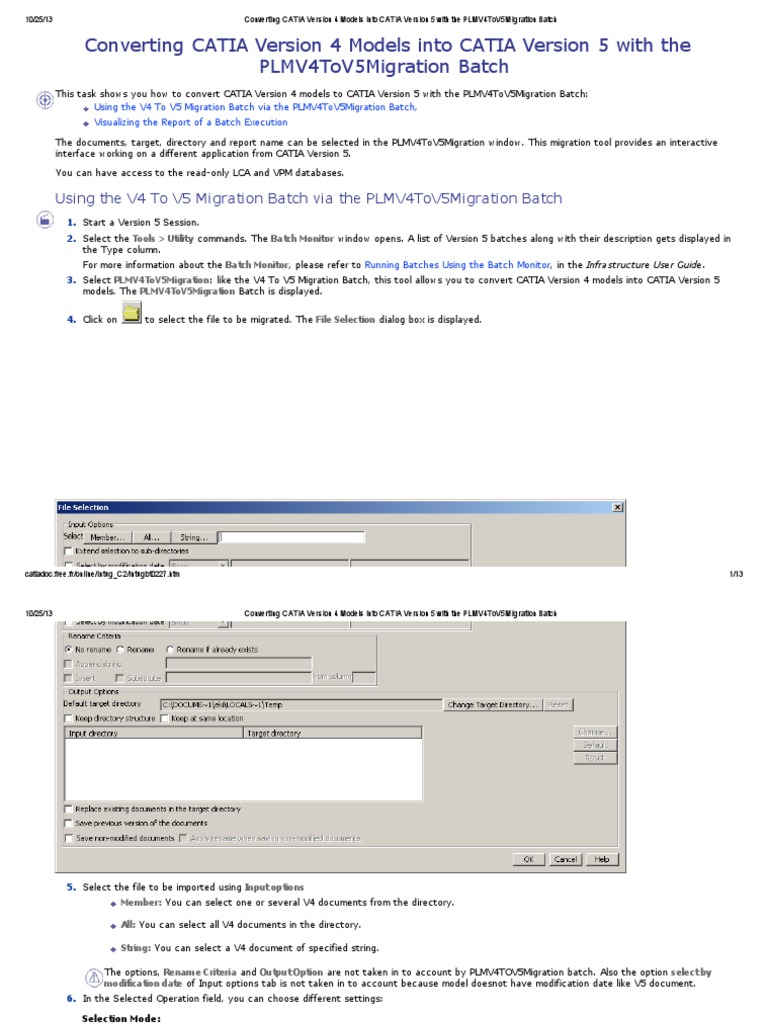 CATIA V4 to V5 Migration Guide | PDF | File Format | Html