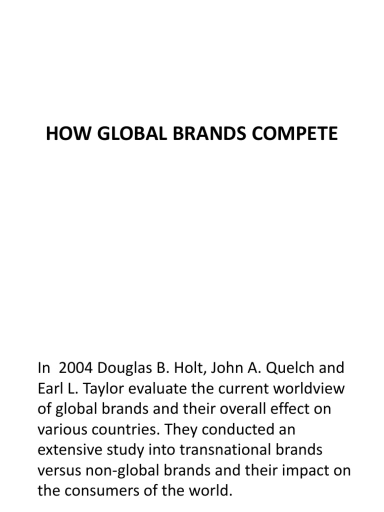 How Global Brands Compete | PDF | Brand | Globalization