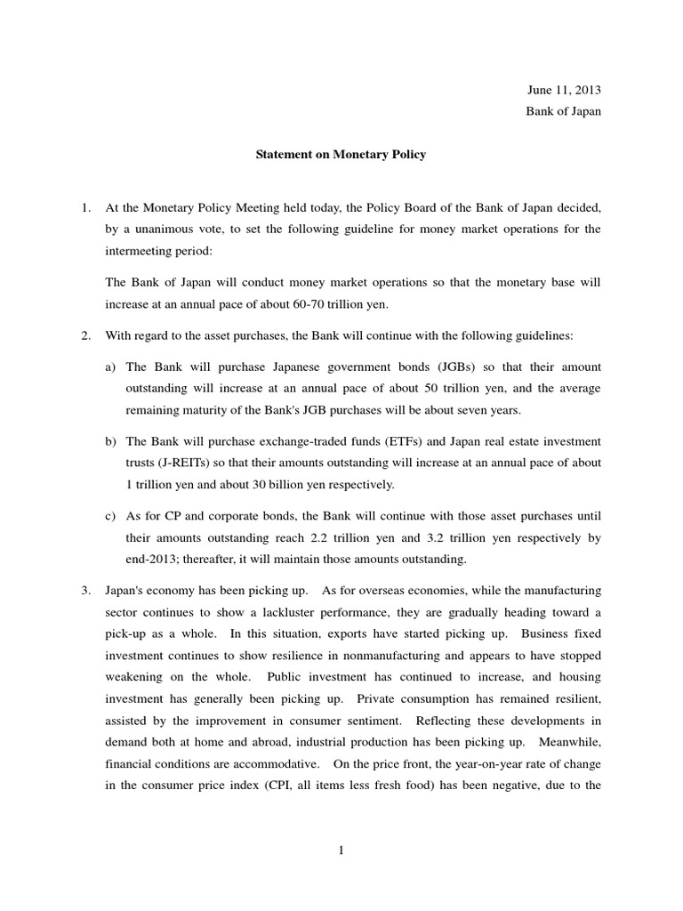 K130611a PDF | PDF | Deflation | Quantitative Easing