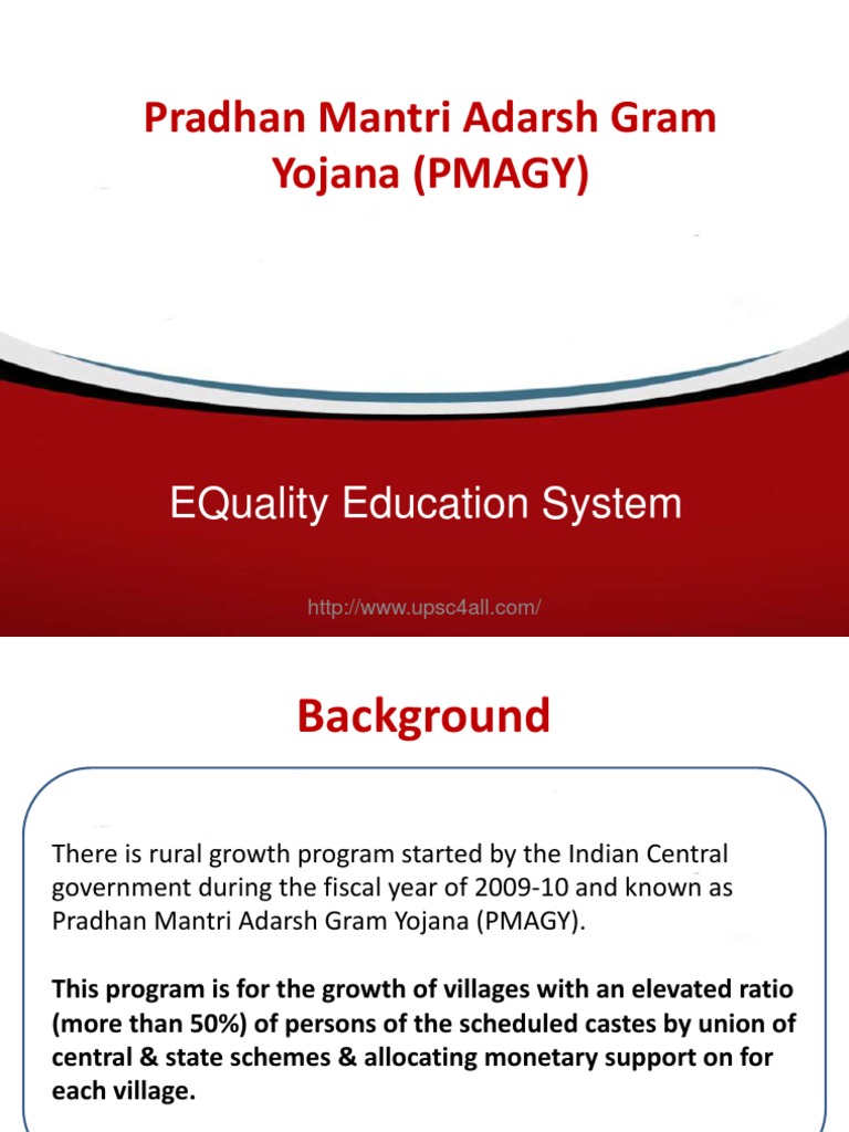 Pradhan Mantri Adarsh Gram Yojana (PMAGY) PDF | PDF | Government Of ...
