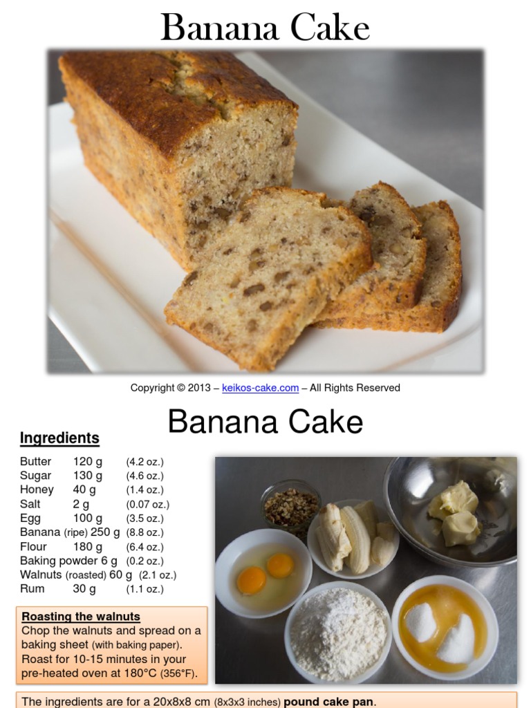 Keikos Cake BananaCake FREE PDF | PDF | Baking | Cakes