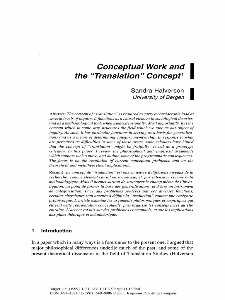Conceptual Work and The 'Translation' Concept | PDF | Concept | Metaphor