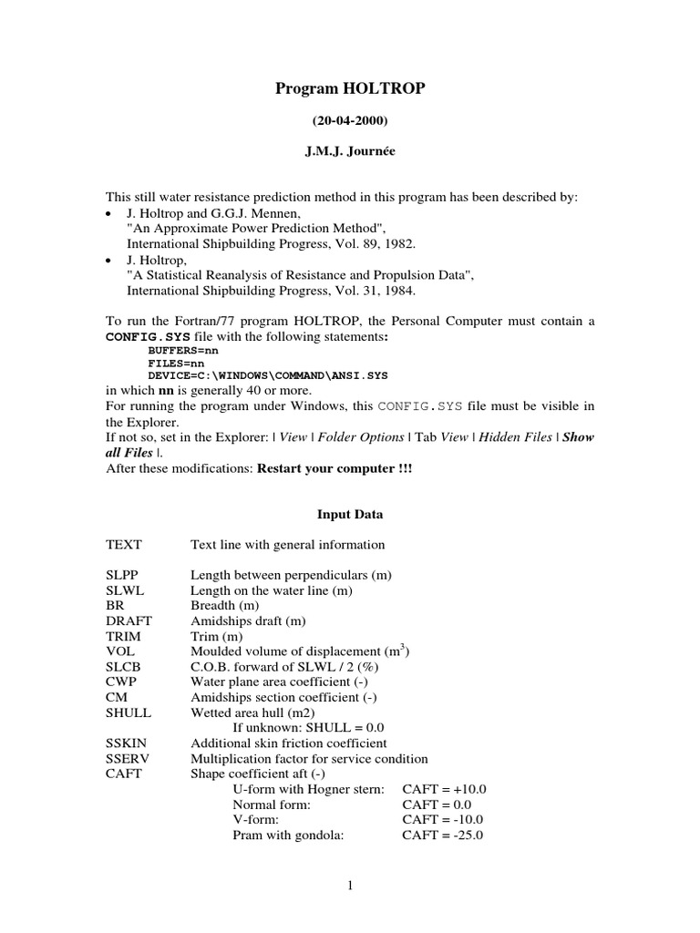 Analysis of Ship Performance Prediction Method Using the Holtrop ...
