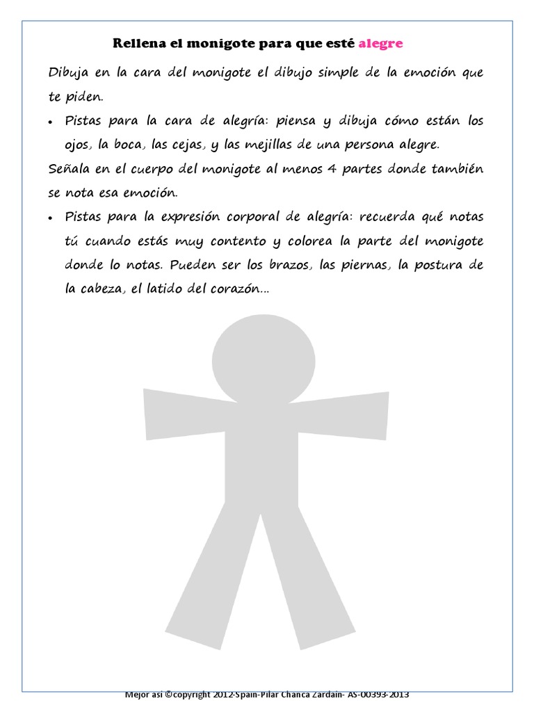 Fichas Rellena El Monigote | PDF | Asco | Cara
