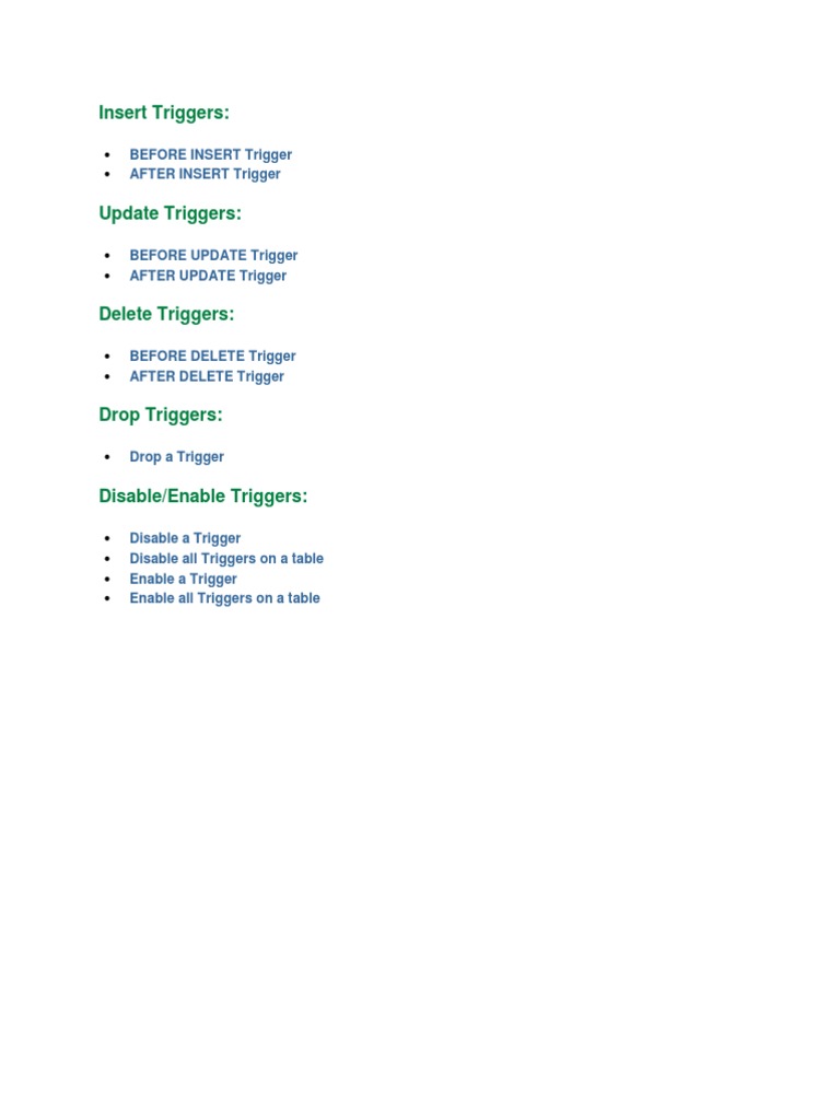 Insert Triggers:: Before Insert Trigger After Insert Trigger | PDF