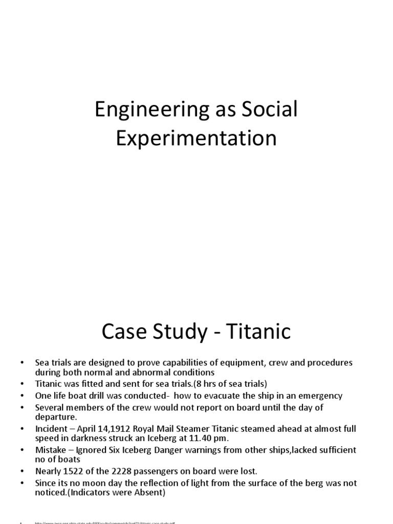 Engineering Lessons from Titanic | PDF | Rms Titanic | Experiment