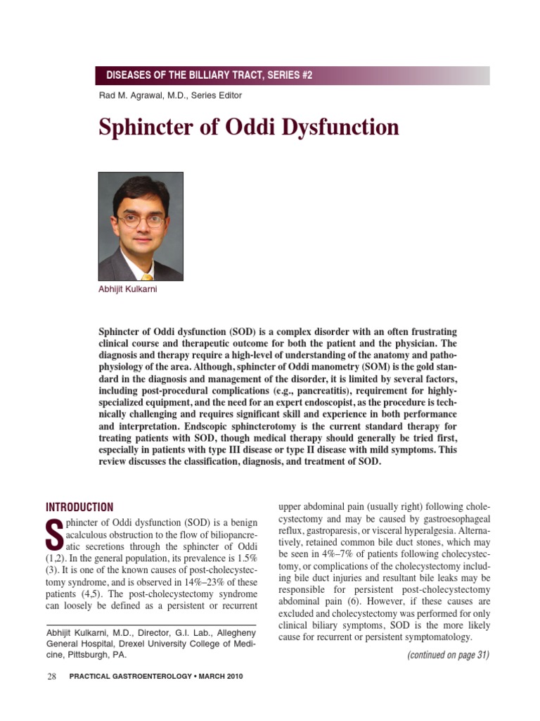 Sphincter of Oddi Dysfunction 2 PDF | PDF