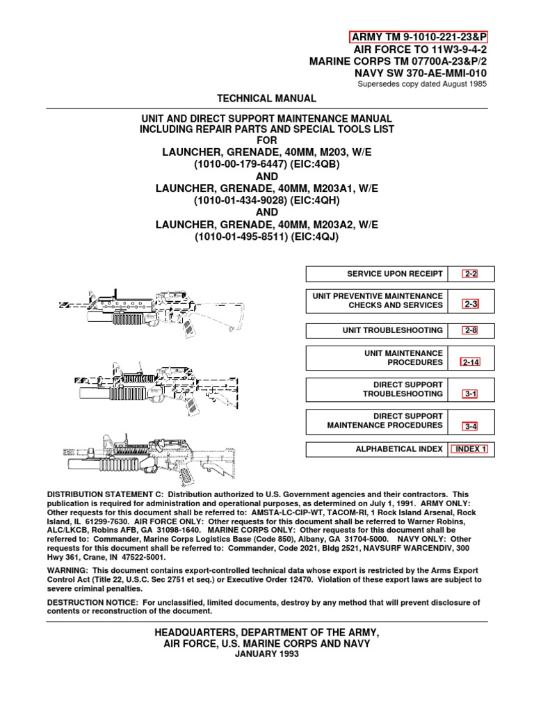 TM 9-1010-221-23&P Unit and Direct Support Maintenanc | PDF | Personal ...