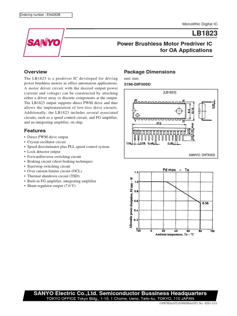 LB1823 | PDF | Amplifier | Capacitor