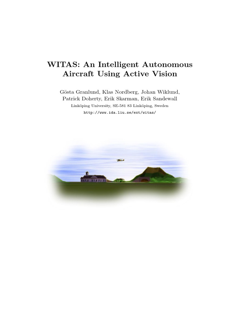 WITAS: An Intelligent Autonomous Aircraft Using Active Vision | PDF ...