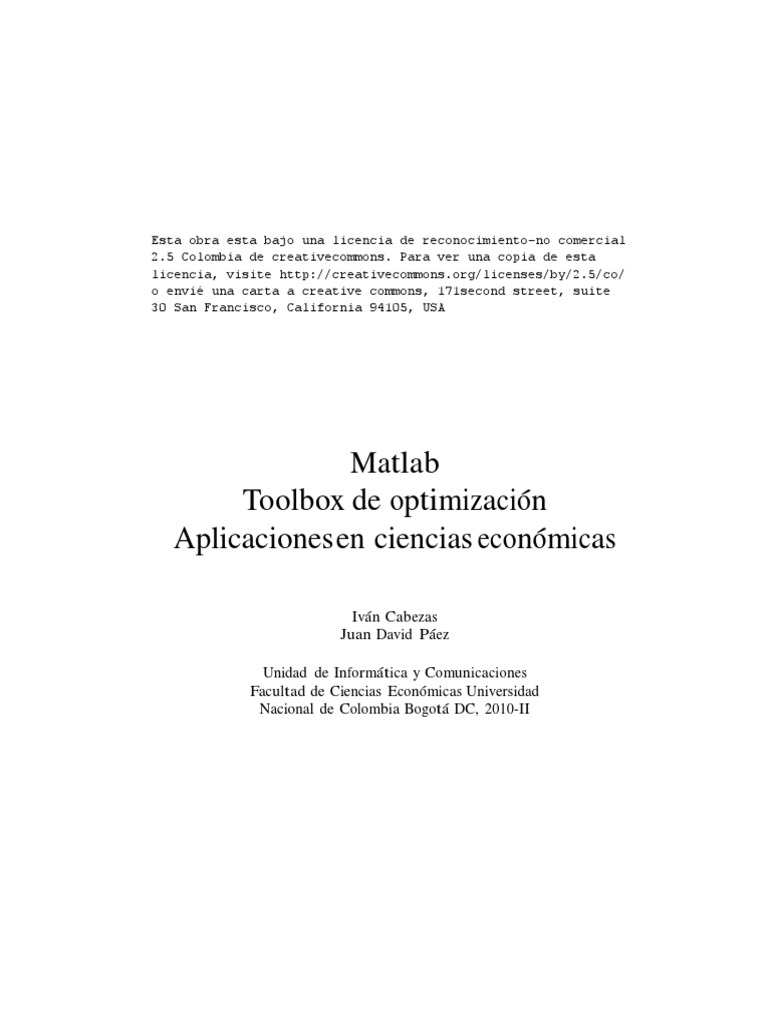 Manual - Optimizacion Toolbox Solucion Programacion Lineal Entera Con ...