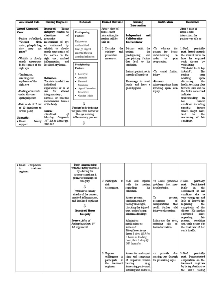 NCP- Impaired tissue integrity.docx | Inflammation | Wound Healing