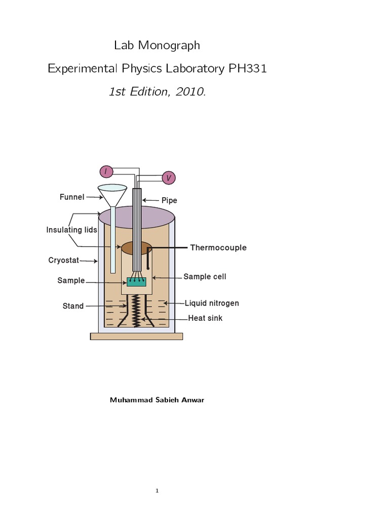 Physics Lab Experiments Guide | PDF | Superconductivity | Electrical Resistivity And Conductivity