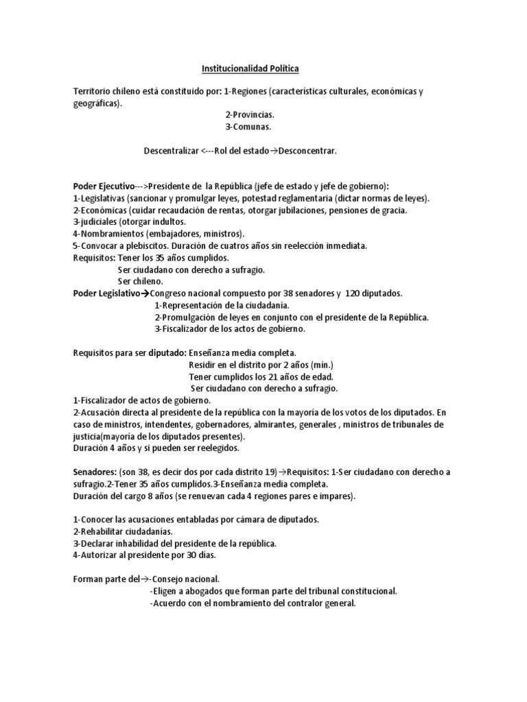Institucionalidad Política | PDF | Gobierno | Instituciones sociales