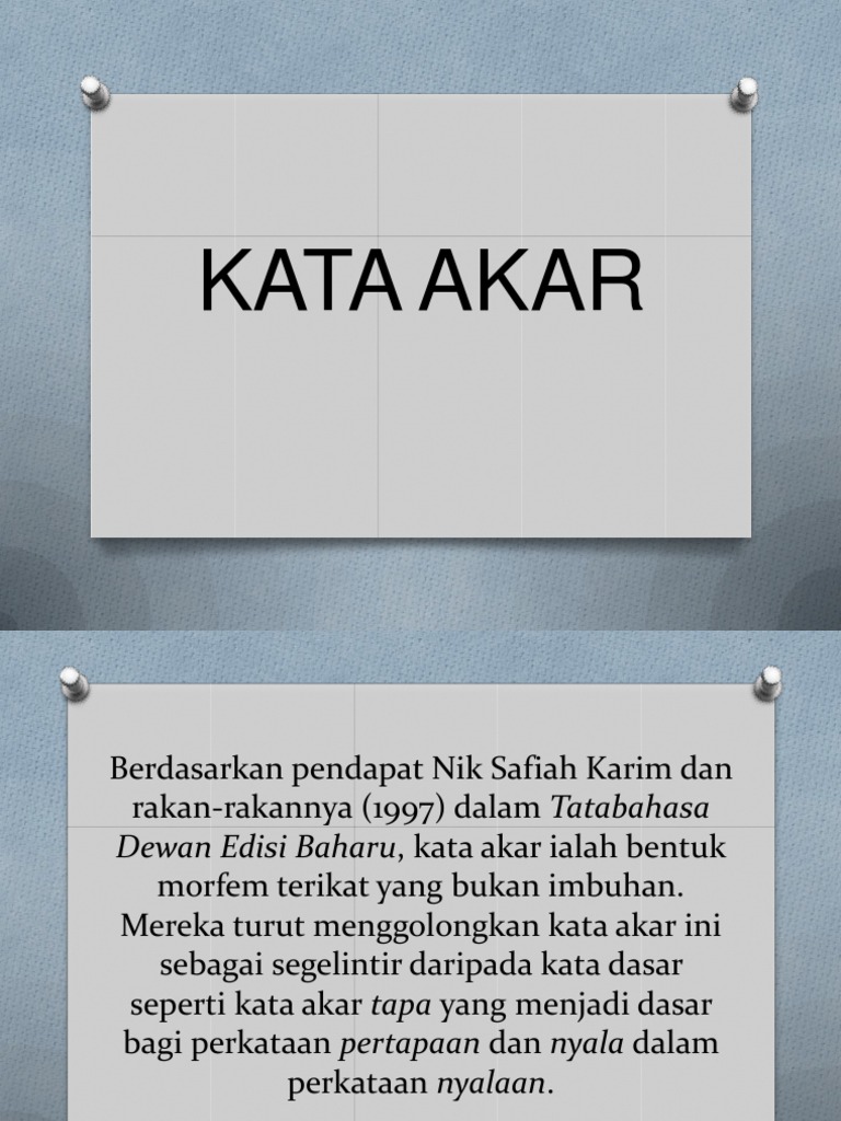 PP Kata Akar & Kata Dasar | PDF