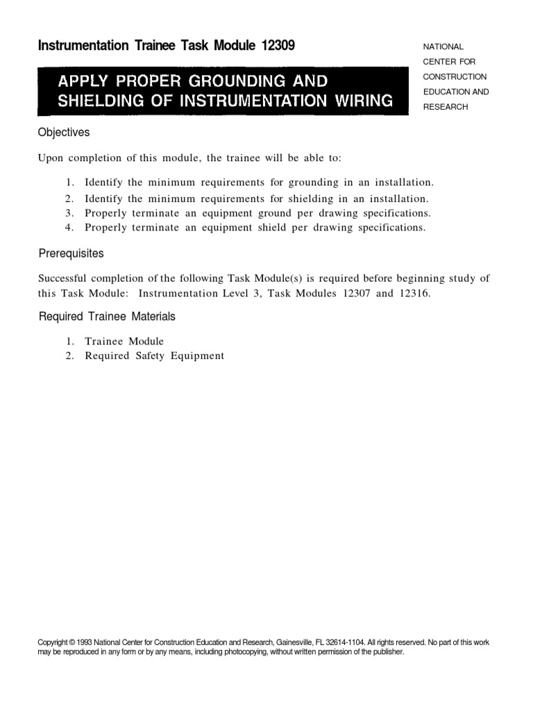 Applying Grounding and Shielding For Instrumentation PDF | PDF ...