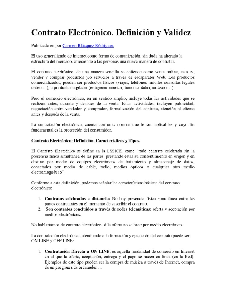 Contrato Electrónico | PDF | Internet | Comercio electrónico