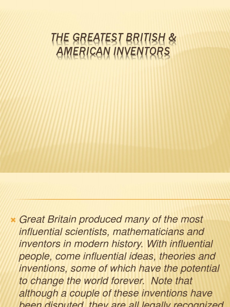 The Greatest British & American Inventors | PDF | World Wide Web ...