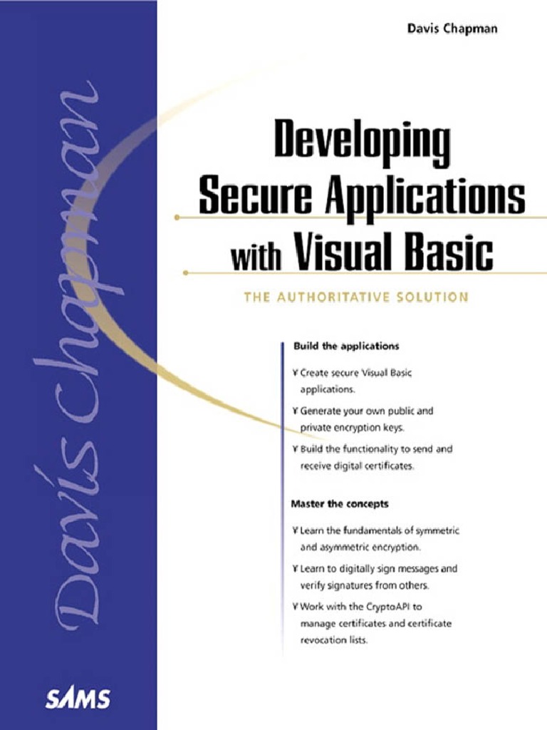 Developing Secure Applications With Visual Basic Pdf Pdf Key Cryptography Component