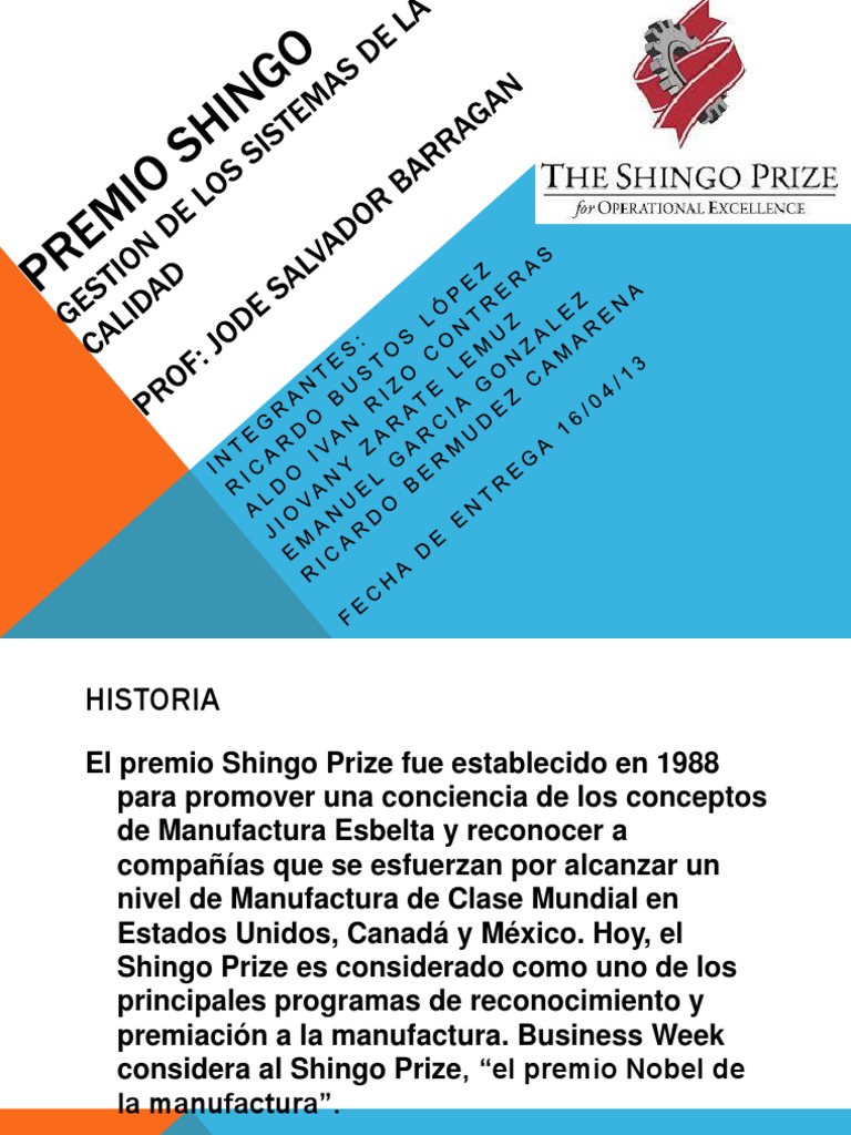 Premio Shingo | PDF | México | Liderazgo