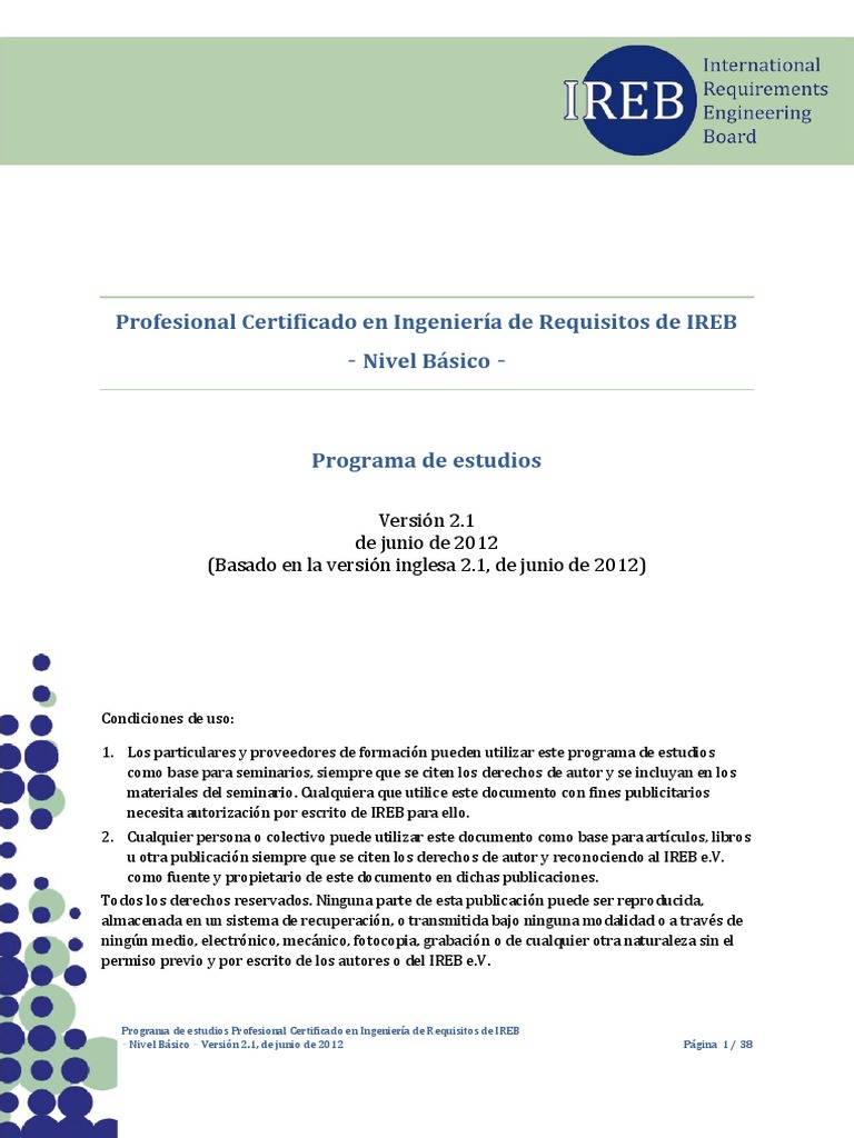 IREB Cpre Syllabus FL Es v21 | PDF | Caso de uso | Software