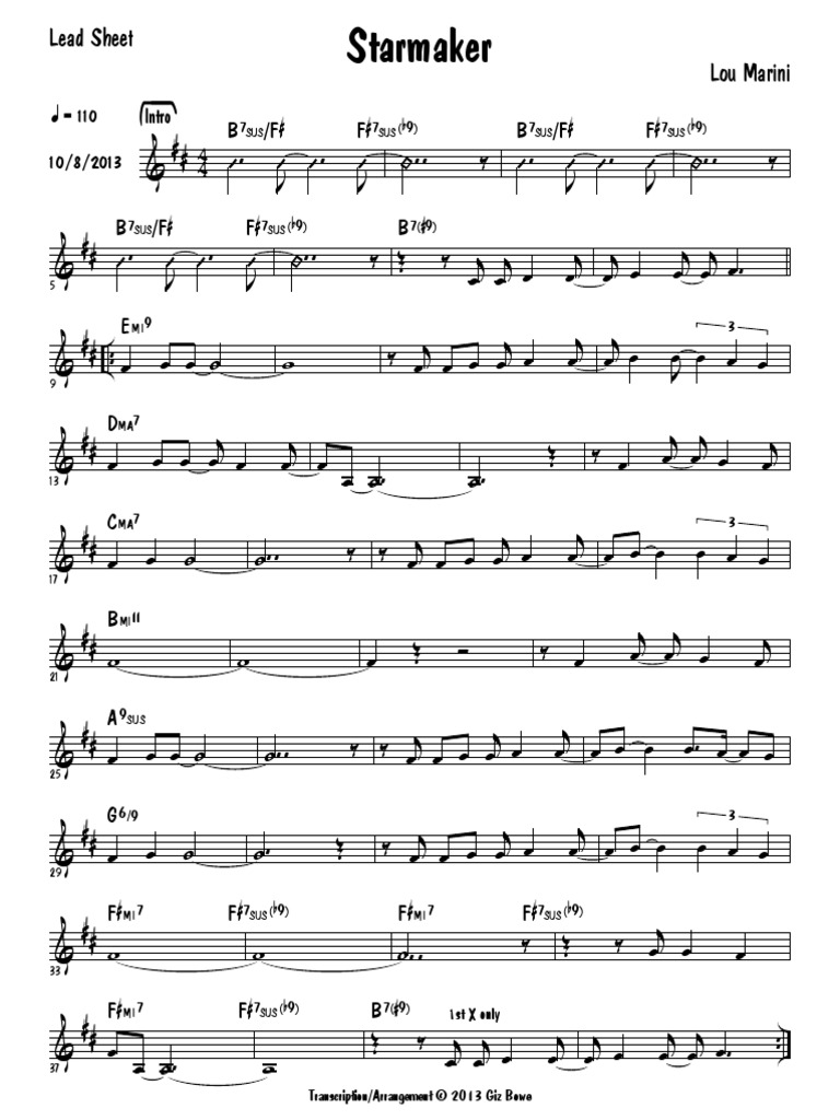 Starmaker - Lead Sheet PDF | PDF
