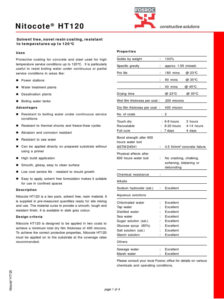 Nitocote HT120 | PDF