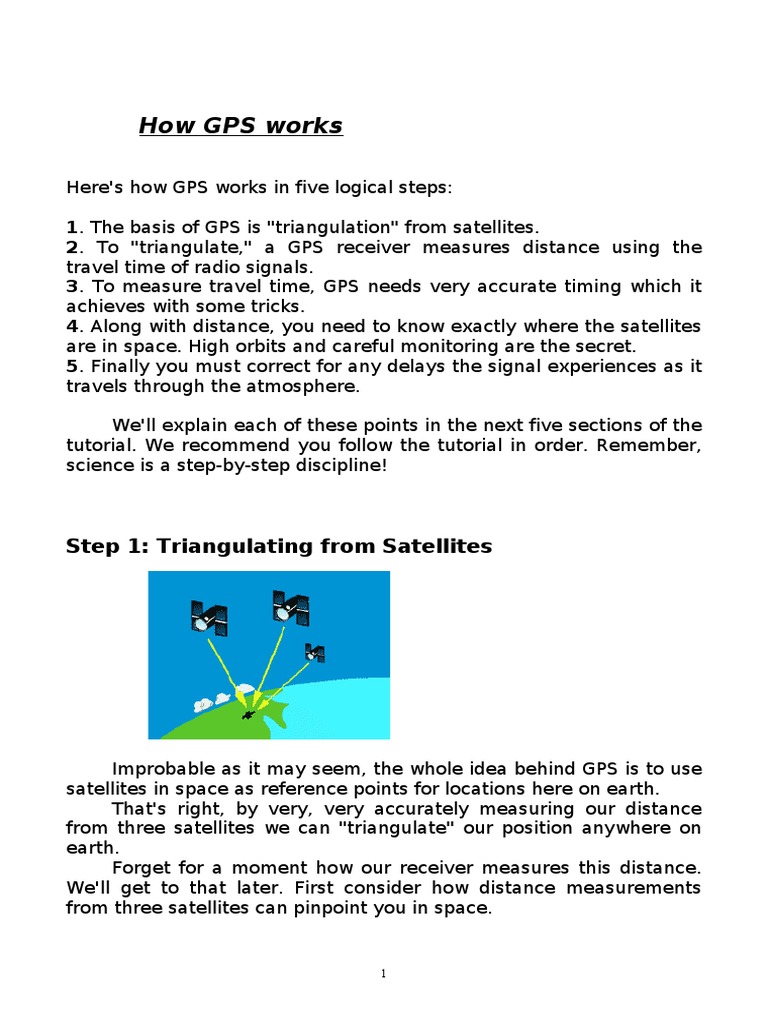 How GPS Works | PDF | Global Positioning System | Telecommunications ...