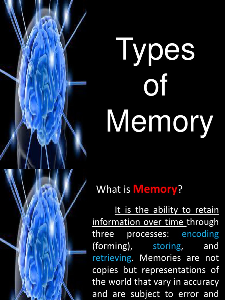 Types of Memory | PDF | Recall (Memory) | Memory