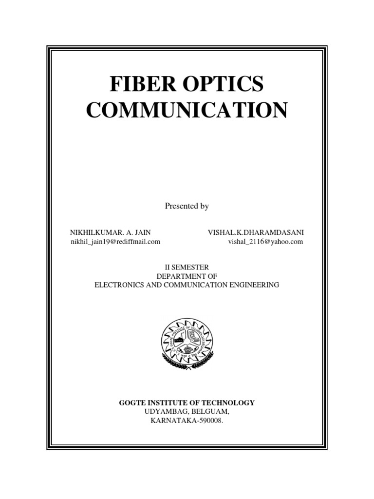 Fiber Optics Communication Overview | PDF