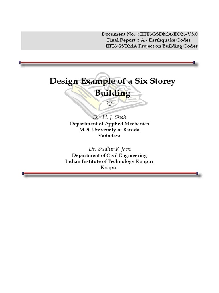 Seismic Design Example: Six Storey Building | PDF | Beam (Structure ...