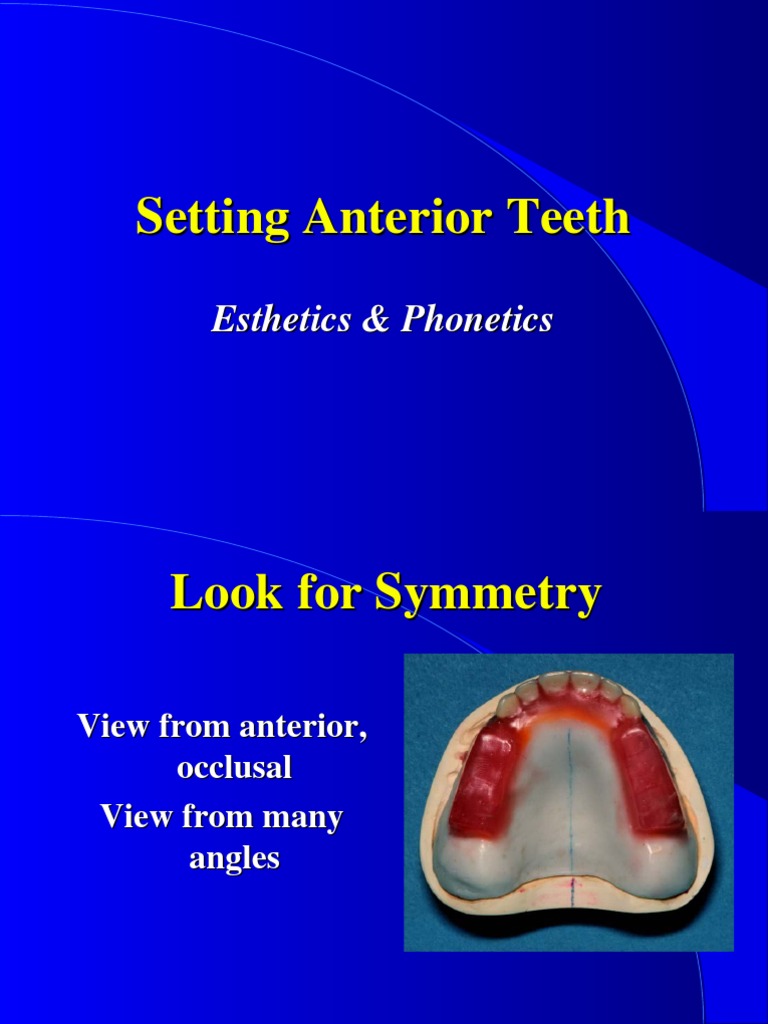 Anterior Tooth Anatomy