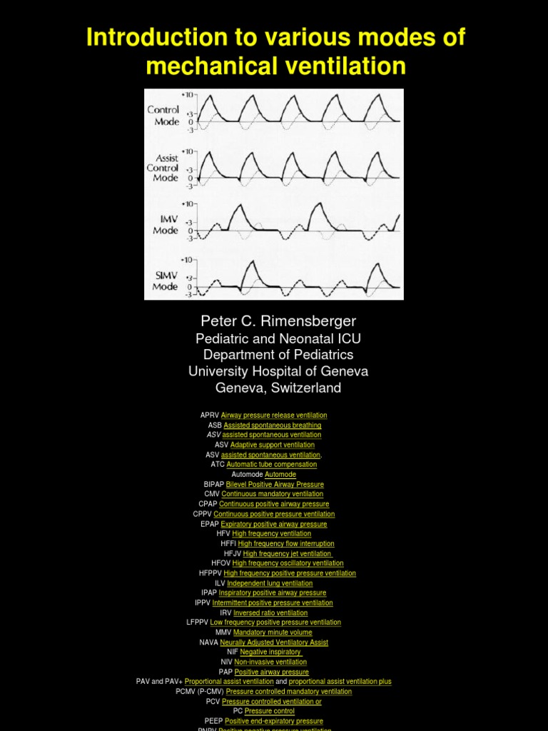 2) Various Ventilator Modes | PDF | Intensive Care Medicine | Respiration
