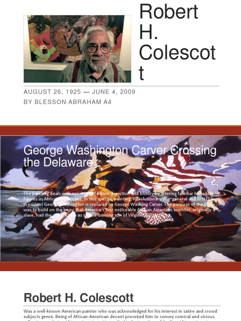 Colescott's Satirical Carver Painting | PDF