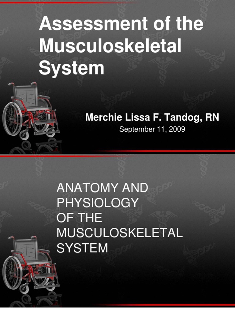 musculoskeletal assessment.ppt | Human Musculoskeletal System | Muscle