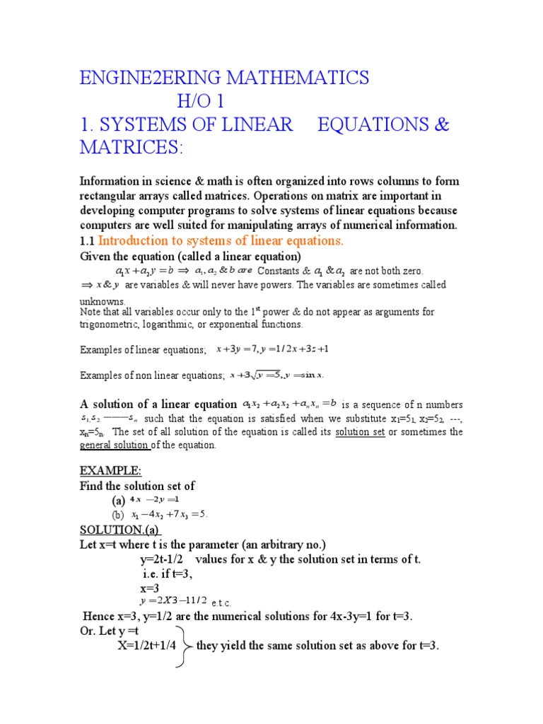 Engineering Mathematics | Download Free PDF | Matrix (Mathematics ...