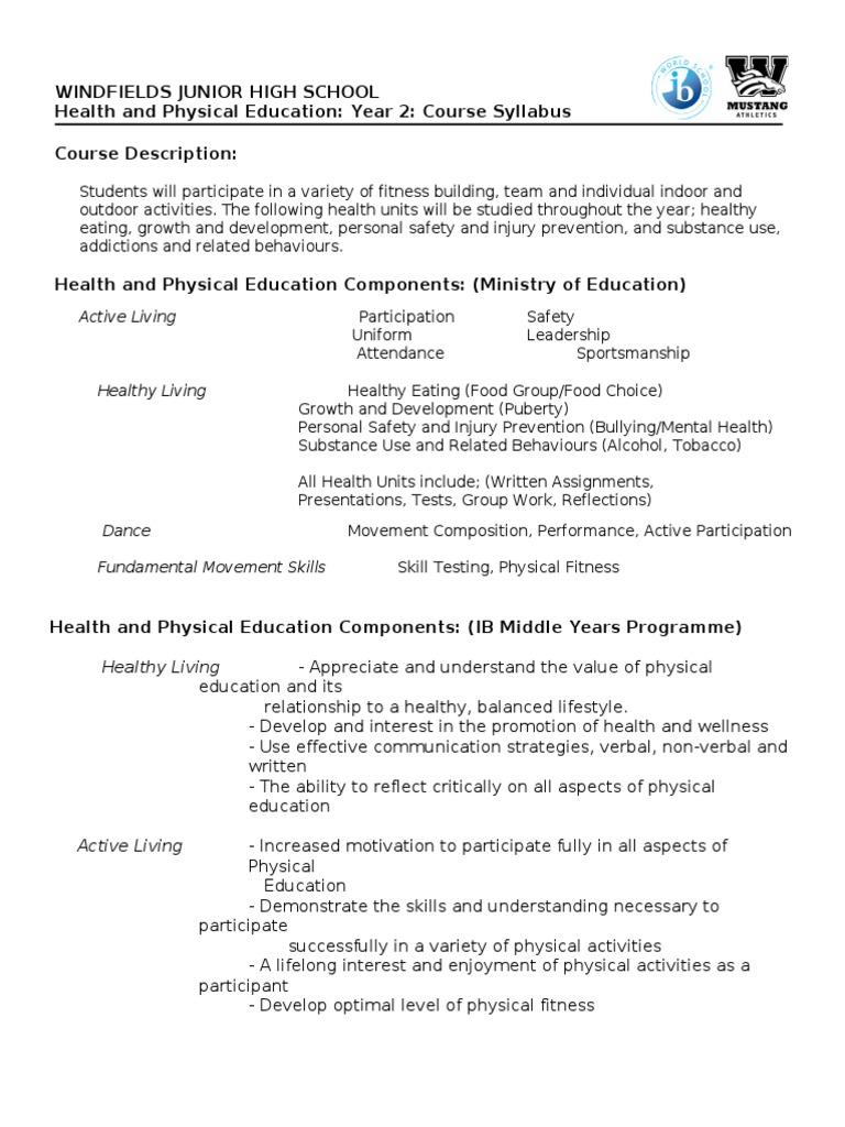 Grade 8 Course Outline | PDF | Physical Education | Educational Assessment