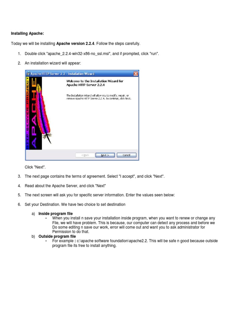 A Step By Step Guide To Installing Apache Php And Mysql On Windows Pdf Php Apache 2558